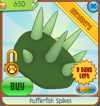 Animal Jam: Pufferfish Spikes going away and new items!