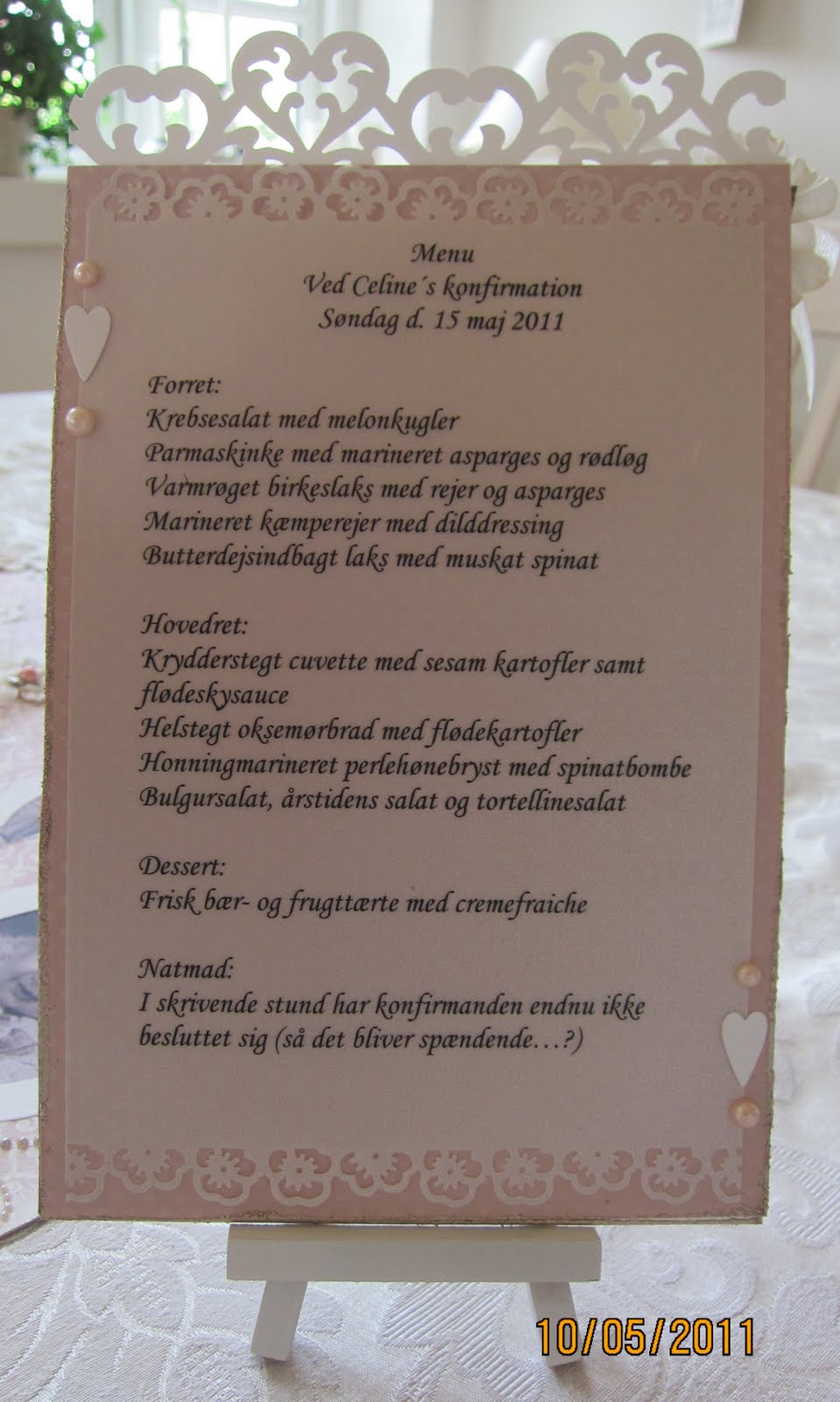 Hos Fru Hyldig: Menukort...