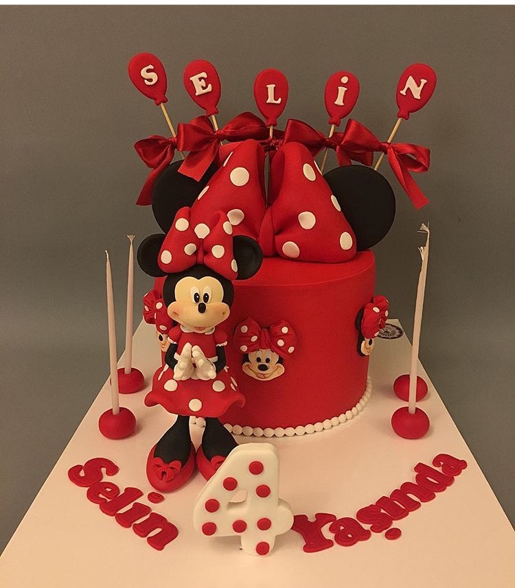 BURÇİN BİRDANE BUTİK PASTA TASARIMI : Minnie Mouse Pastaları