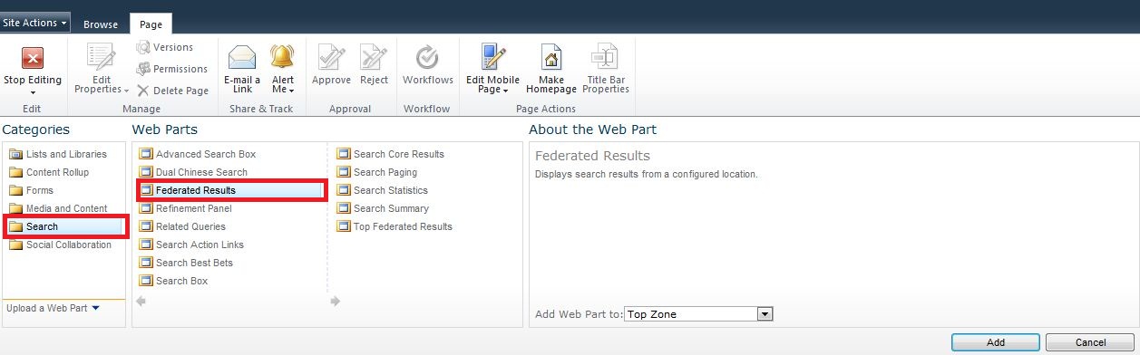 Implementing Federated Search Result (Twitter) in SharePoint 2010 ...