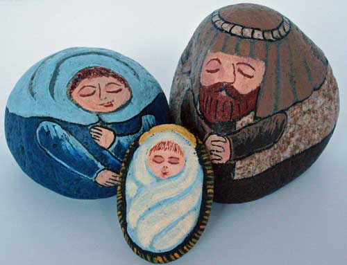 Painting Rock & Stone Animals, Nativity Sets & More: Unique Painted ...