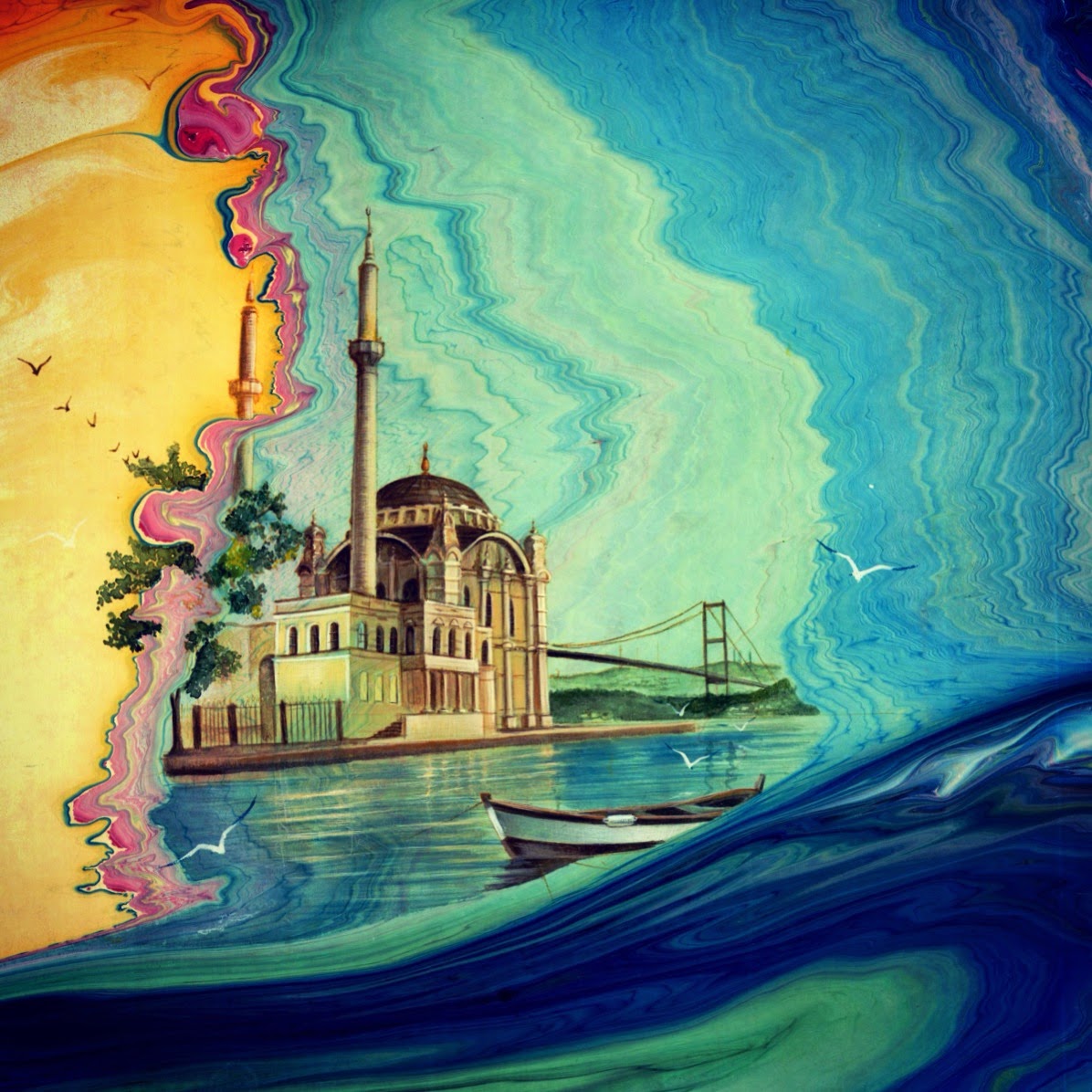 Garip AY: Painting on Ebru