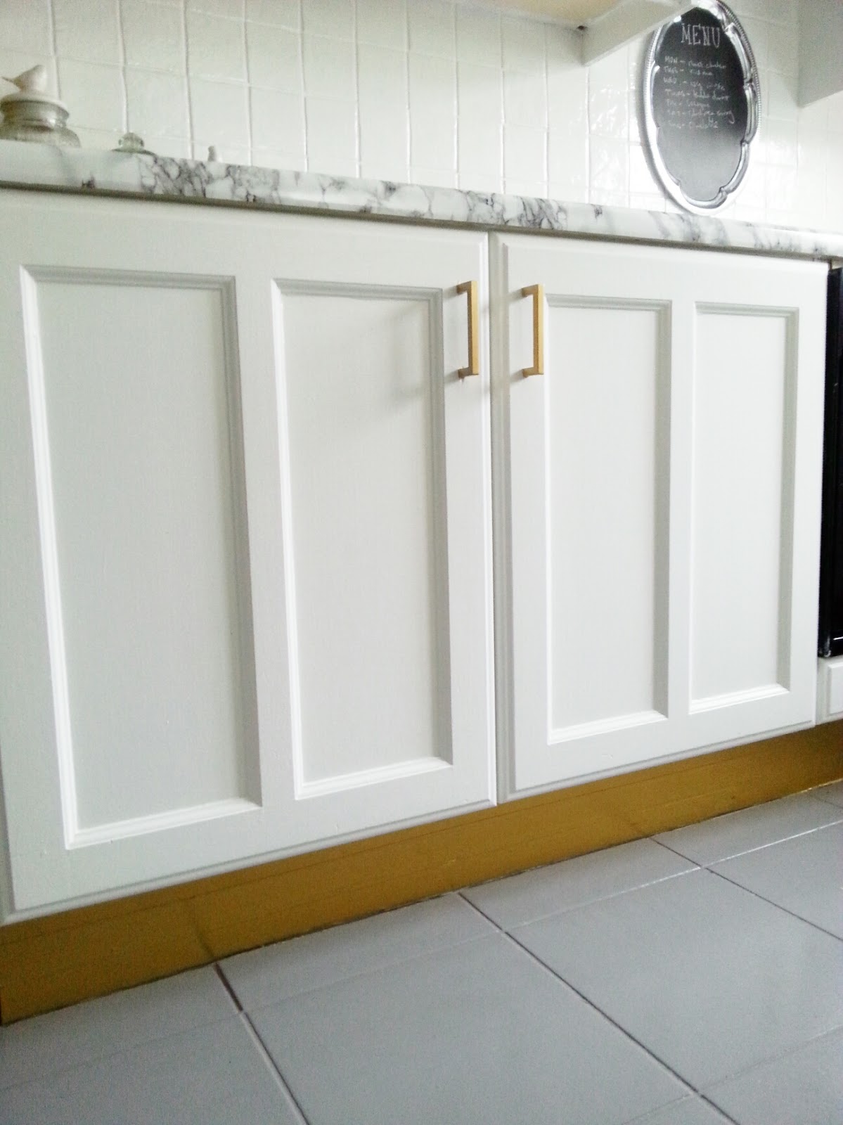 gold toe-kicks (for realz) ~ Make Do and DIY