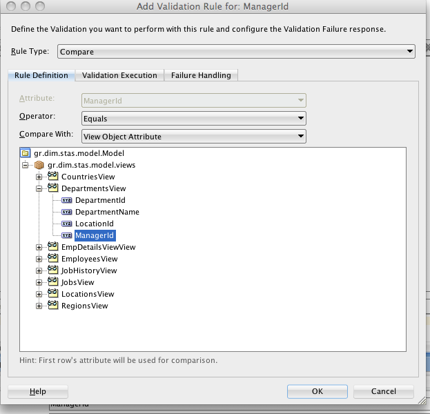 Born To Debug Entity Attribute Validation Rule Business Rule Based On Master View Object