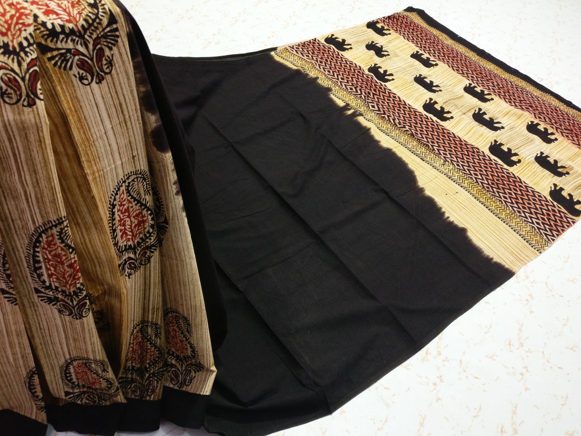 Exclusive New hand Block printed cotton sarees