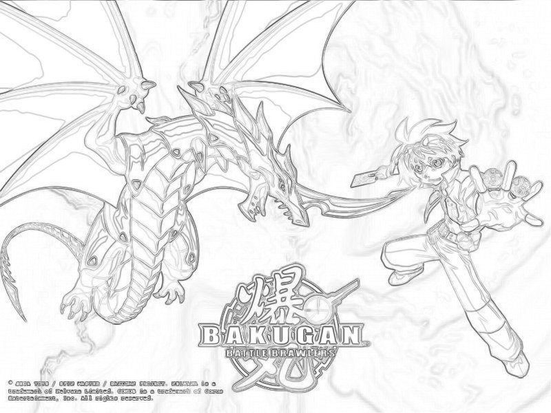 Desenhos do Bakugan para Imprimir