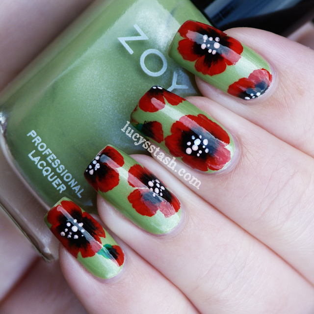 poppy nails - Google Search | One stroke nails, Nails, Nail art