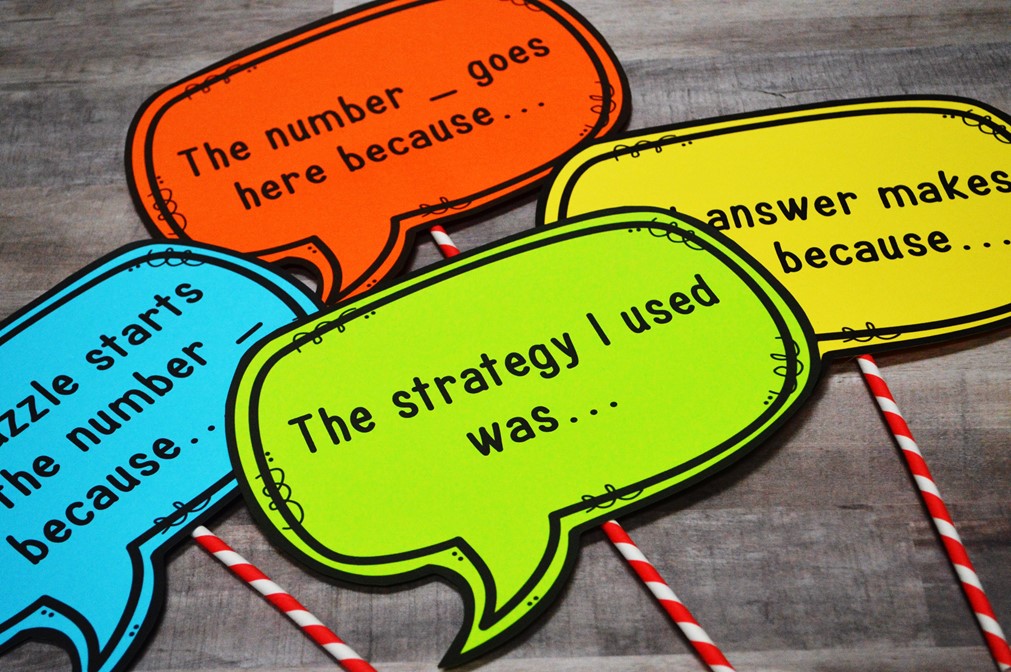 Foster Productive Math Discussions With Sentence Stems - Down River ...