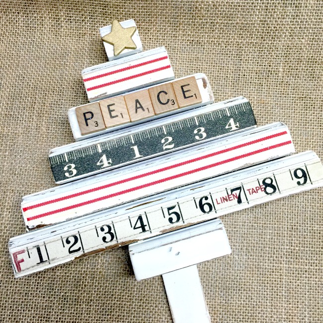 Repurposed Ruler Christmas Tree