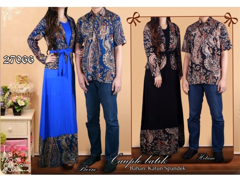 10 Model Batik Couple Modern 2016 - Indo Fashion
