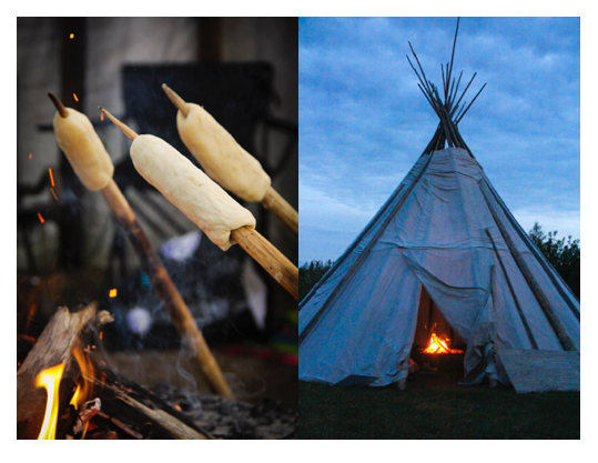 Hey, Lady Grey: Backyard teepees & a recipe for campfire stick bannock