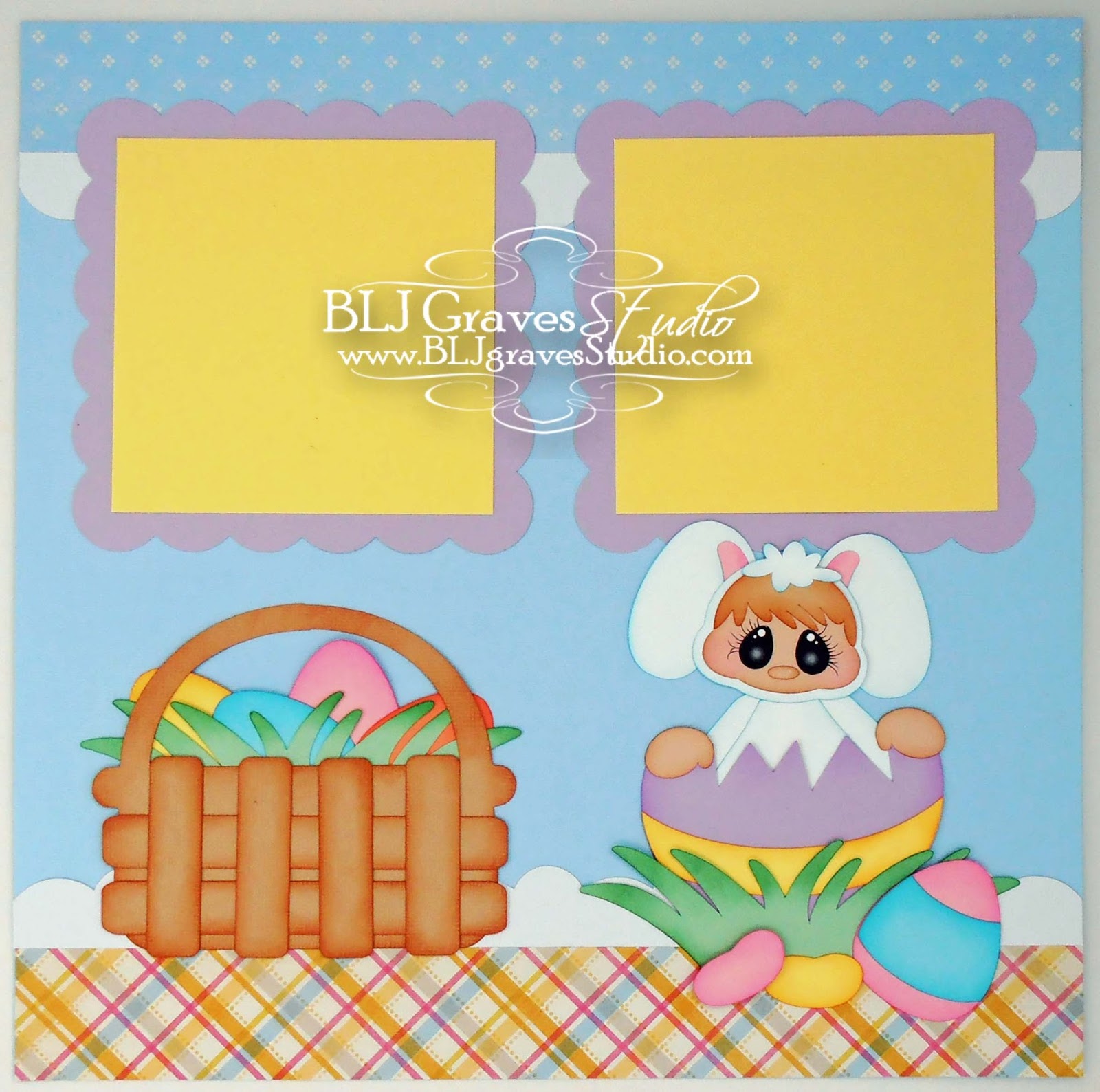 BLJ Graves Studio: Baby's First Easter Scrapbook Layout