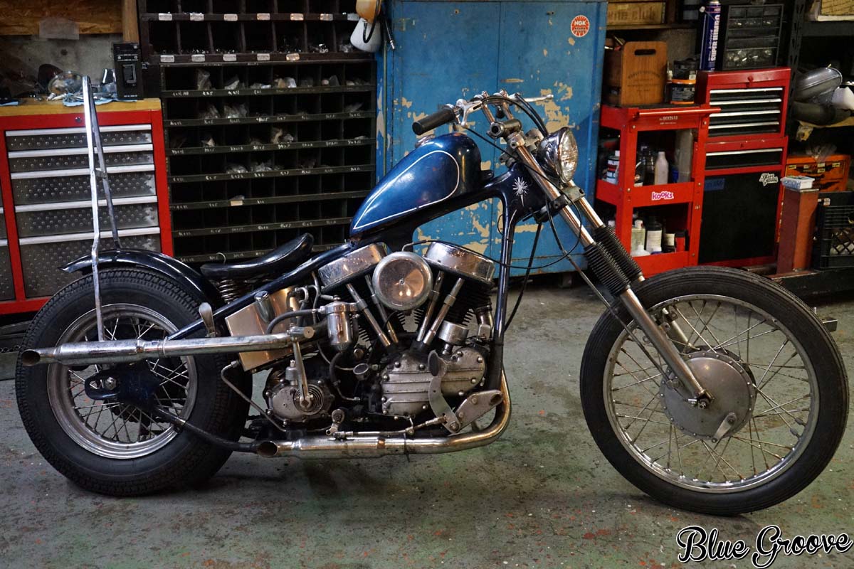 BLUE GROOVE SHOP BLOG: - SOLD - 1956 PANHEAD CHOPPER