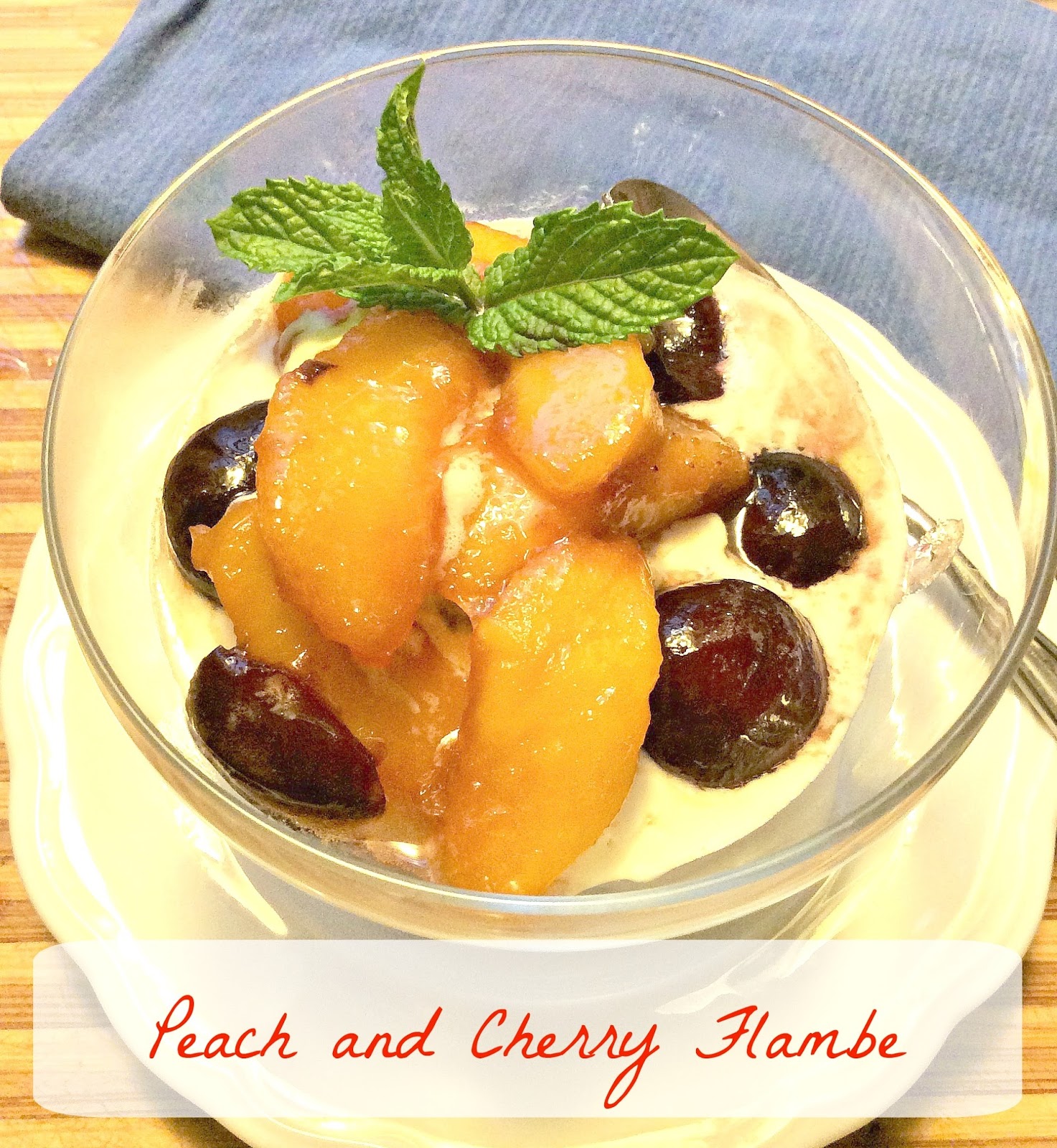 The Happy Little Hive: Peach and Cherry Flambee