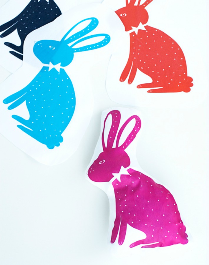 Decoración Fácil: DIY cojín de conejo de Pascua