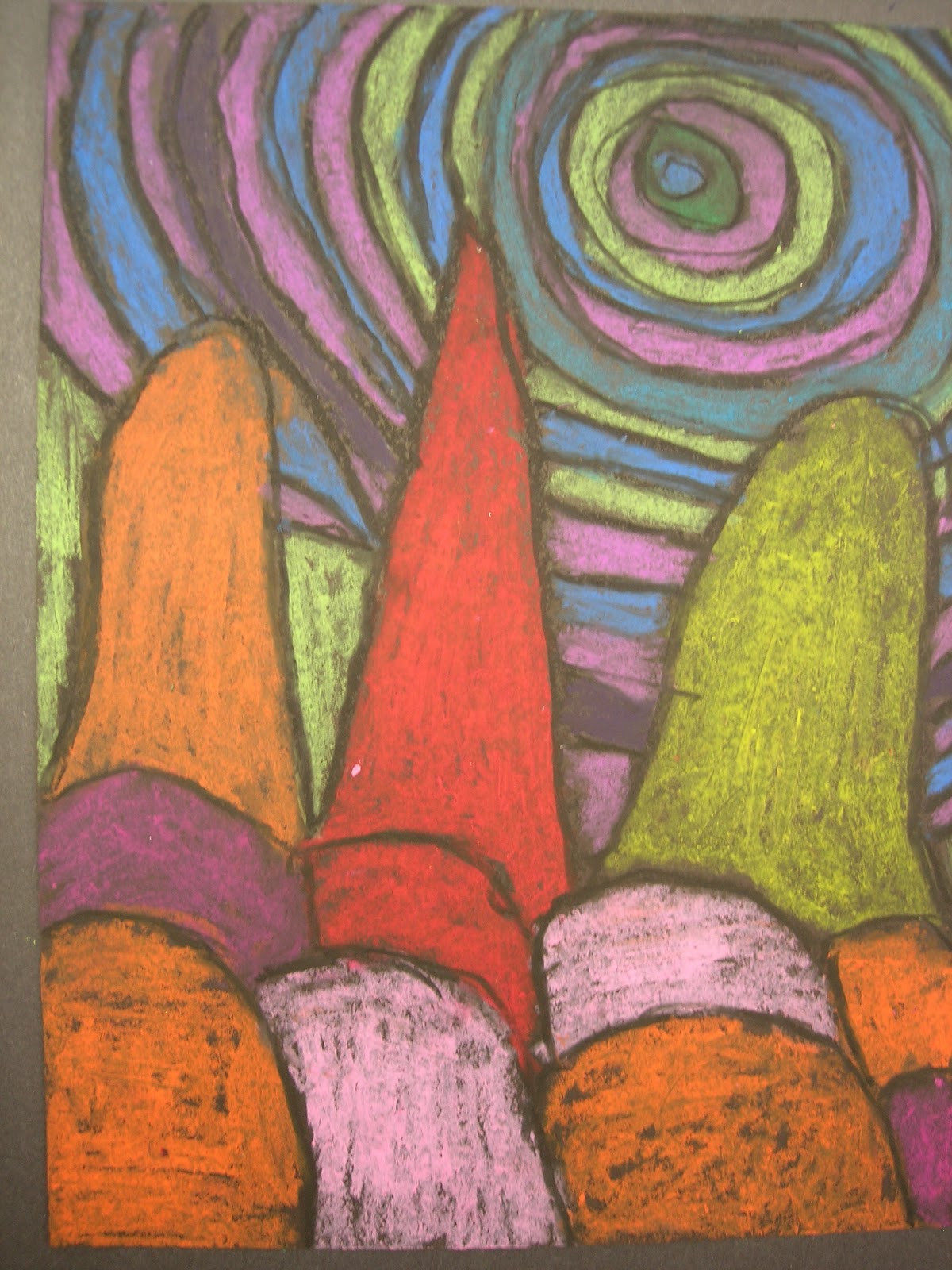 Mrs. Manzella's Student Gallery: 2ND GRADE: COOL AND WARM COLOR LANDSCAPES