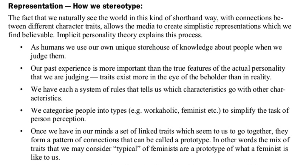 AS Media Studies Exam: Stereotypes and Countertypes