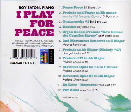 AfriClassical: The CD 'I Play For Peace' by Roy F. Eaton is both ...