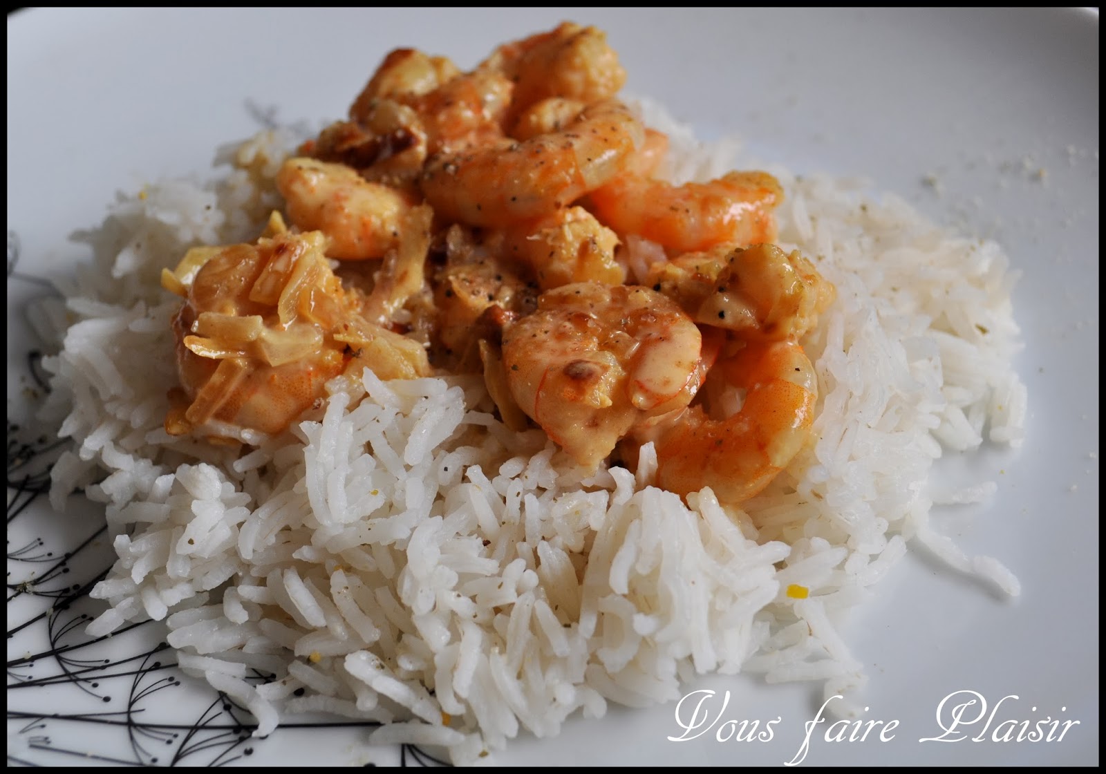 Crevettes au lait de coco et curry