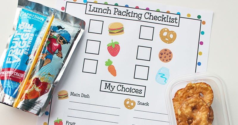 Easy Kids Lunch Box Packing Checklist | Free Printable | Sunny Day Family