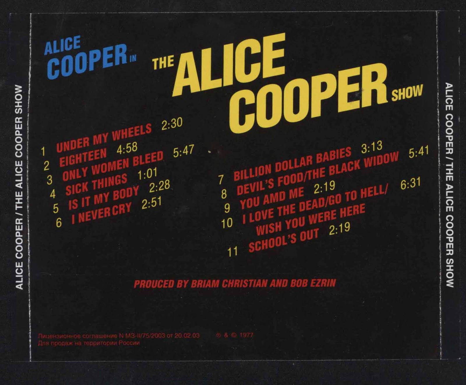 MUSIC ART VCL: Alice Cooper - The Alice Cooper Show 1977