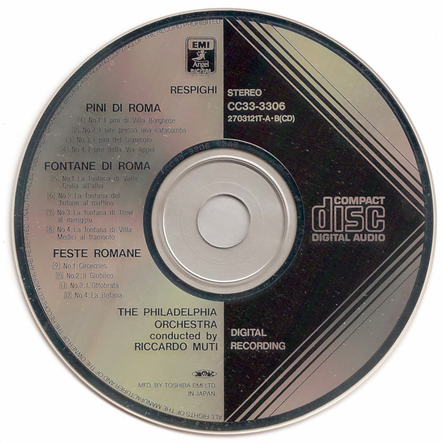 The First Pressing CD Collection: Ottorino Respighi - Pini di Roma ...