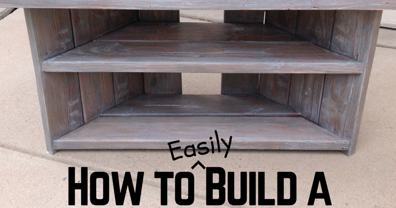 mimiberry creations: How to Easily Build a Rustic Corner TV Stand AND ...