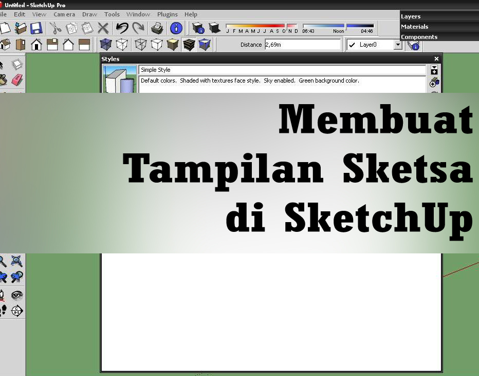 Membuat Tampilan Sketsa di SketchUp - Halaman Kontraktor