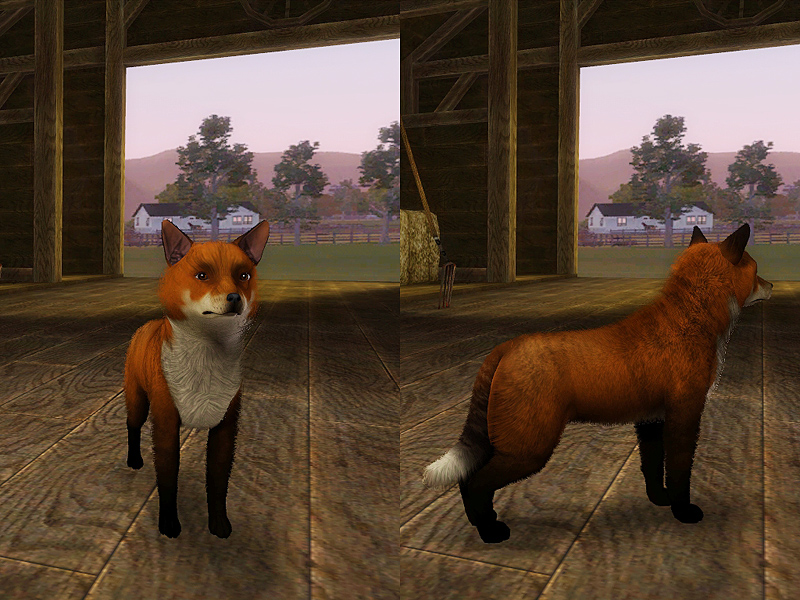 Gelina's Sims 3 Blog: Foxes - Peony and Cookie [requested on my tumblr]