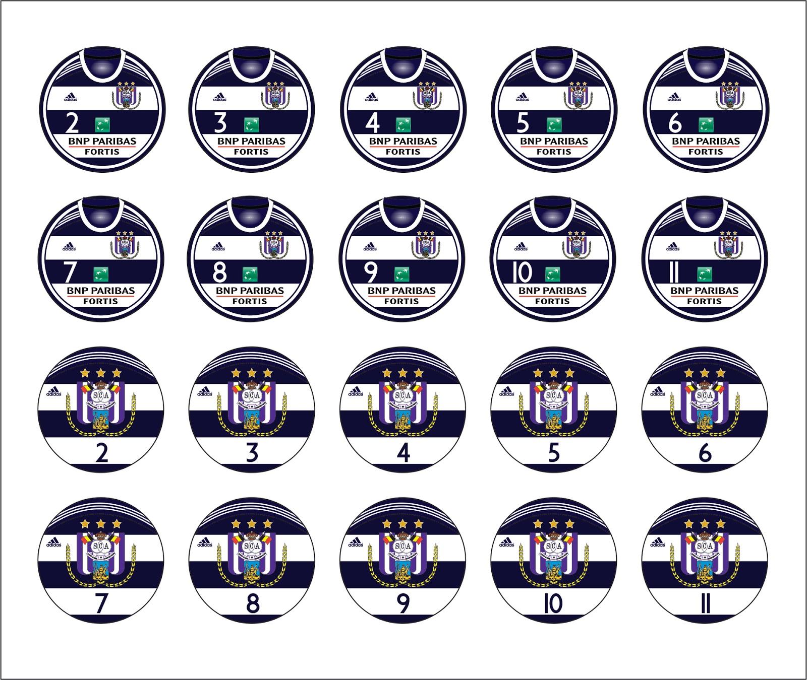 A ARTE NO BOTÃO: Royal Sporting Club Anderlecht