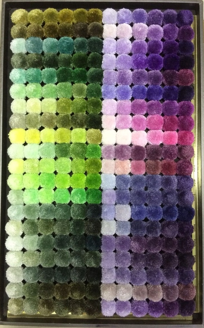 Color Pom Pom Box wool, viscose, silk, bamboo, cotton, nylon, acrylic ...