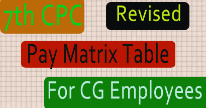 Revised 7th CPC Pay Matrix Table for Central Govt Employees | LATEST ...