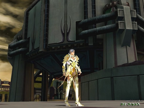 White Gold Armor Cora [ 55 ] + Jetpack | Rising Force Online