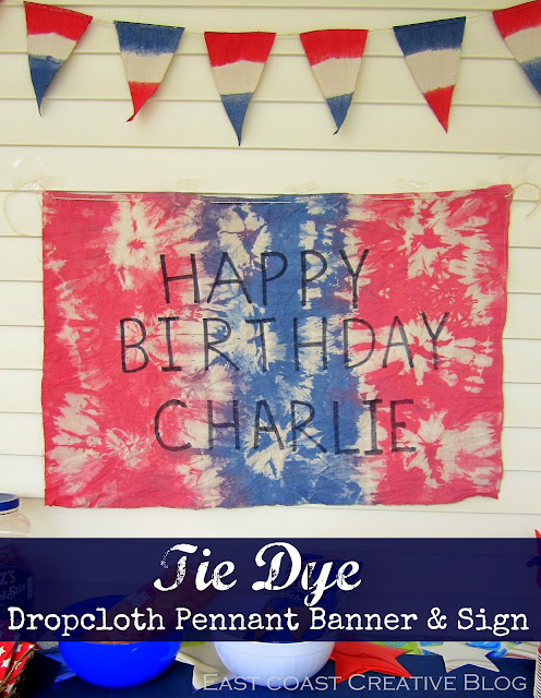 Tie Dye Pennant Banner & Sign | East Coast Creative