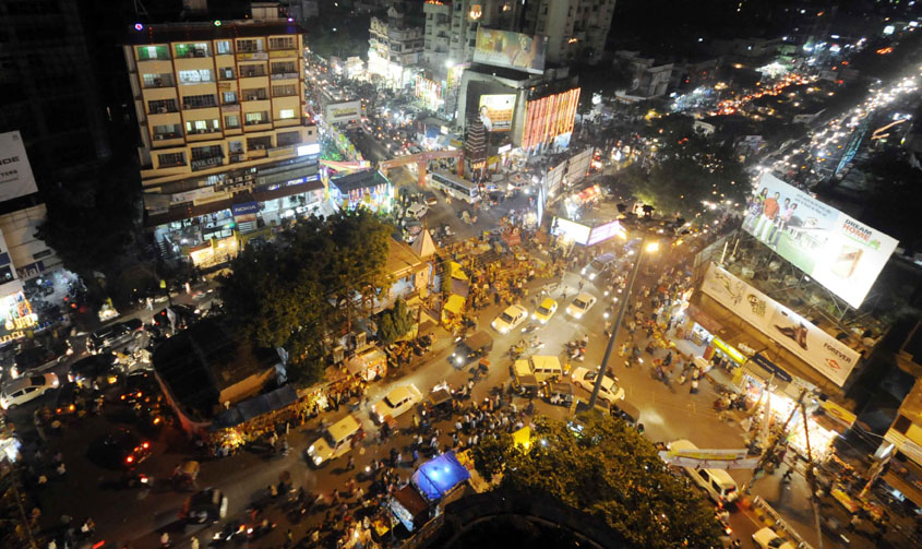 View Patna: Boring Road lit up on Dhanteras night