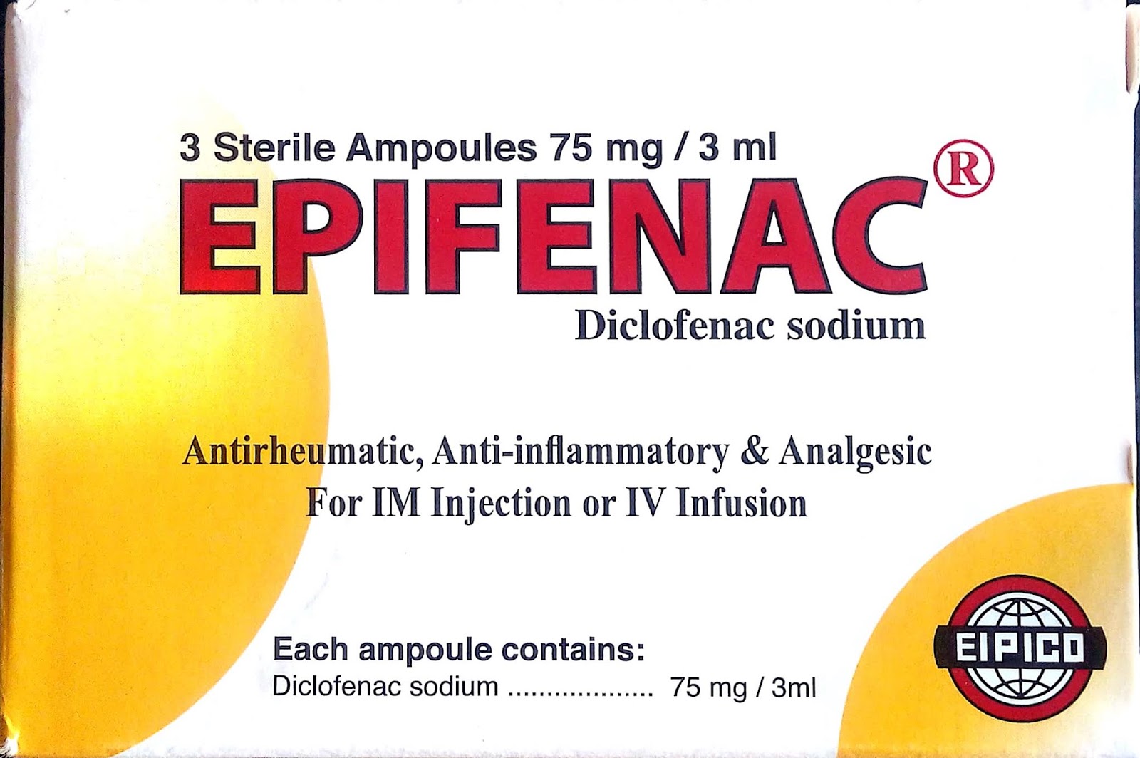 إبيفيناك أمبولات مضاد للالتهابات ومسكن قوي EPIFENAC