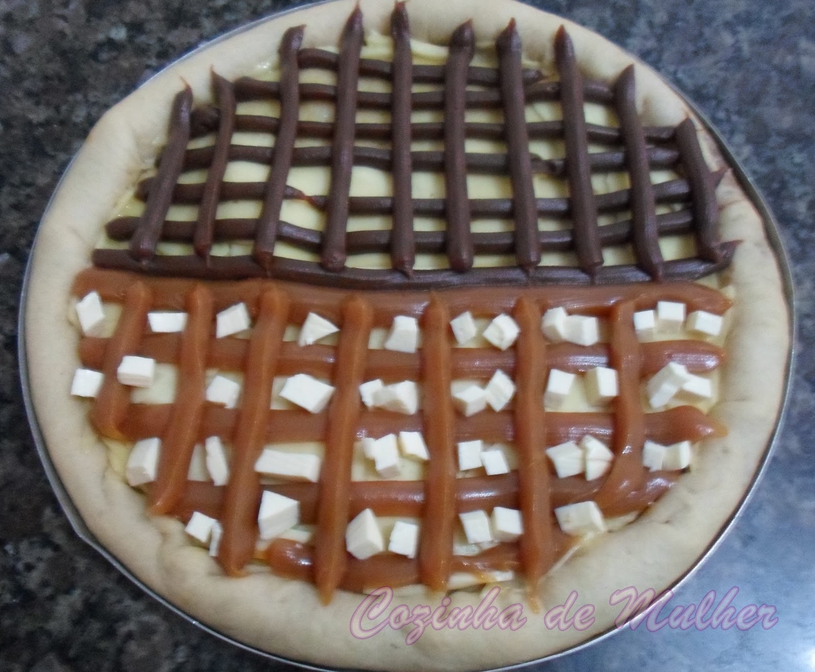 Cozinha de Mulher: Pizza doce.. com um toque de Xamego..