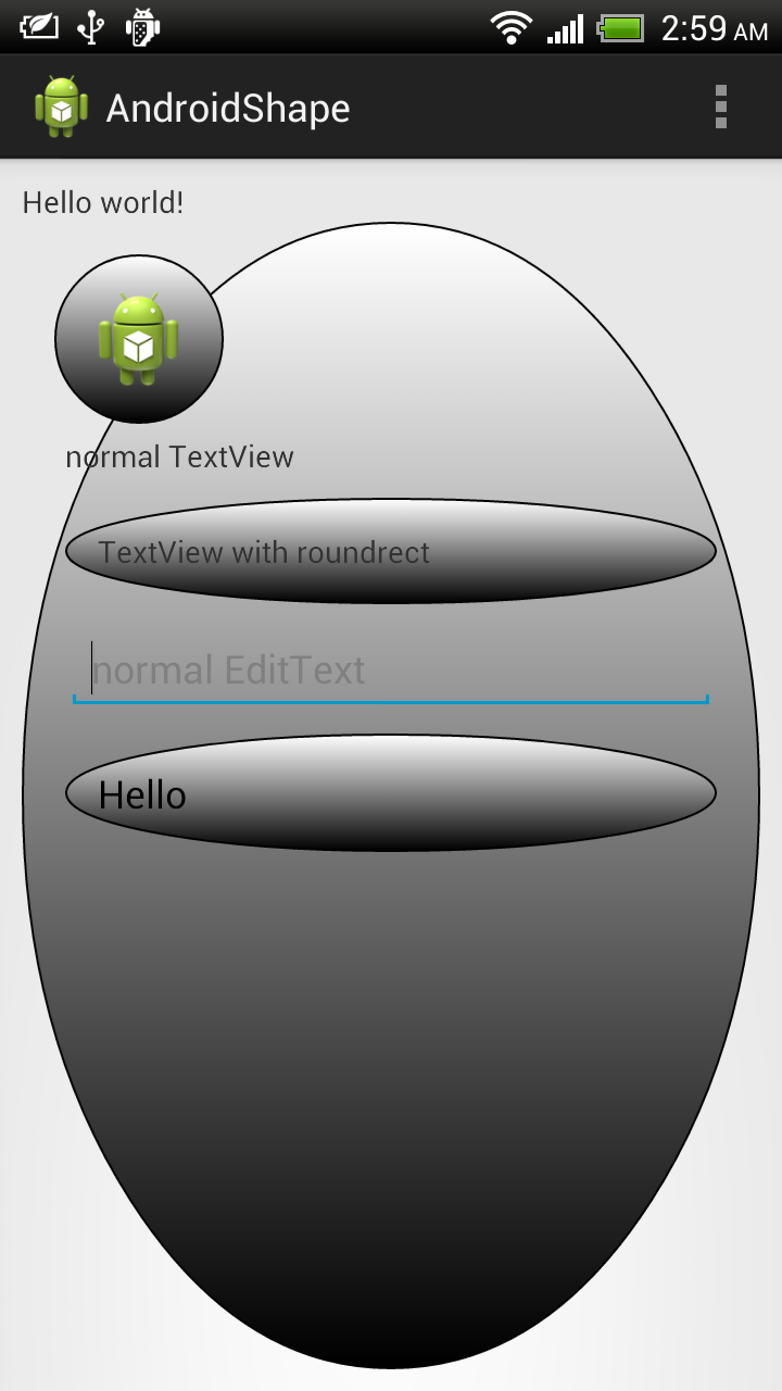 Android-er: Implement shape of oval using XML
