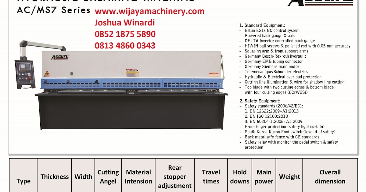 Mesin Perkakas Baru dan Bekas: Mesin potong Plat Shearing dan ...