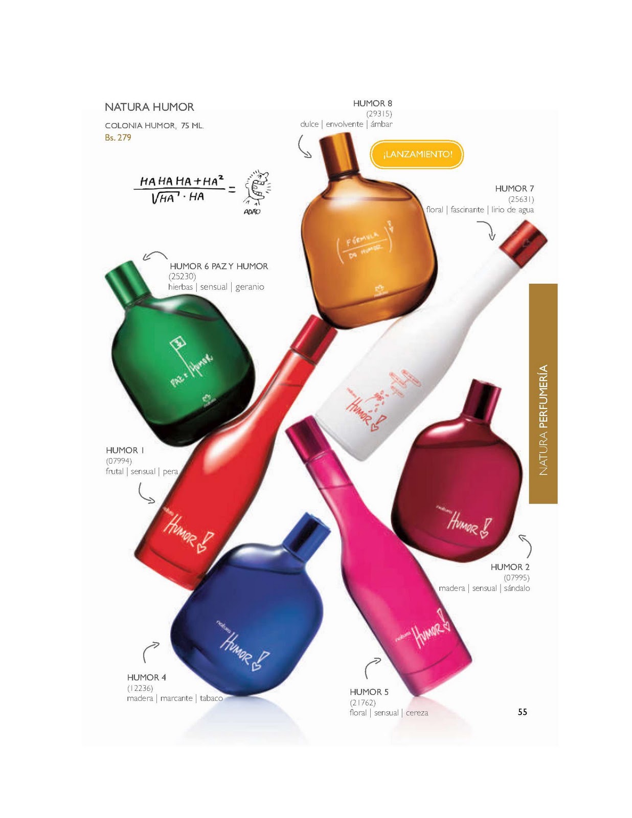 NATURA "BIEN ESTAR BIEN": CATALOGO "ACTUAL" DE PRODUCTOS "NATURA"