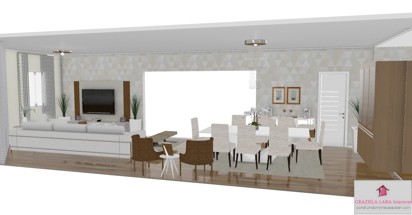 Projetos de Salas Integradas Modernas - Veja Como Decorar? | Construindo Minha Casa Clean