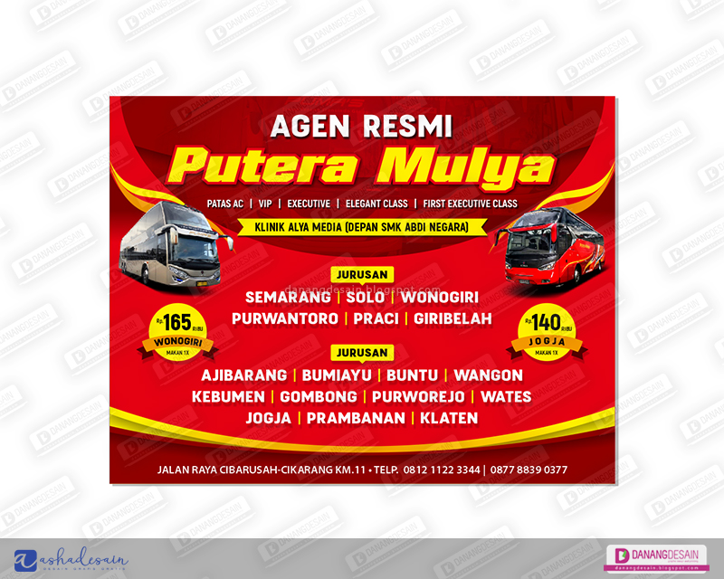 Contoh Desain Spanduk Banner Agen Bus Putera Mulya - Contoh Desain ...