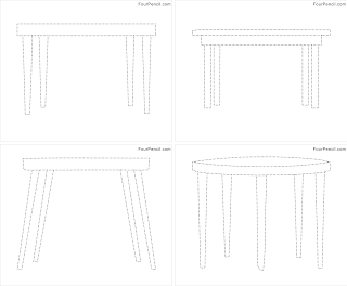 Four Dotted: Free printable Table dotted drawing worksheet/activity for ...