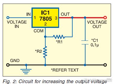 VARIABLE POWER SUPPLY USING A FIXED-VOLTAGE REGULATOR IC ~ ELECTRONICS ...