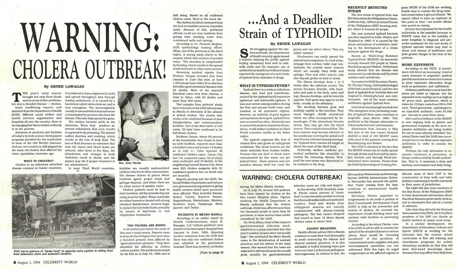 ALAM MO BA 'TO? (Do You Know This?): Cholera Outbreak in 1994