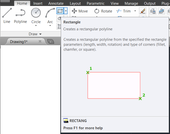 How To Draw Rectangle In Autocad » Breadside
