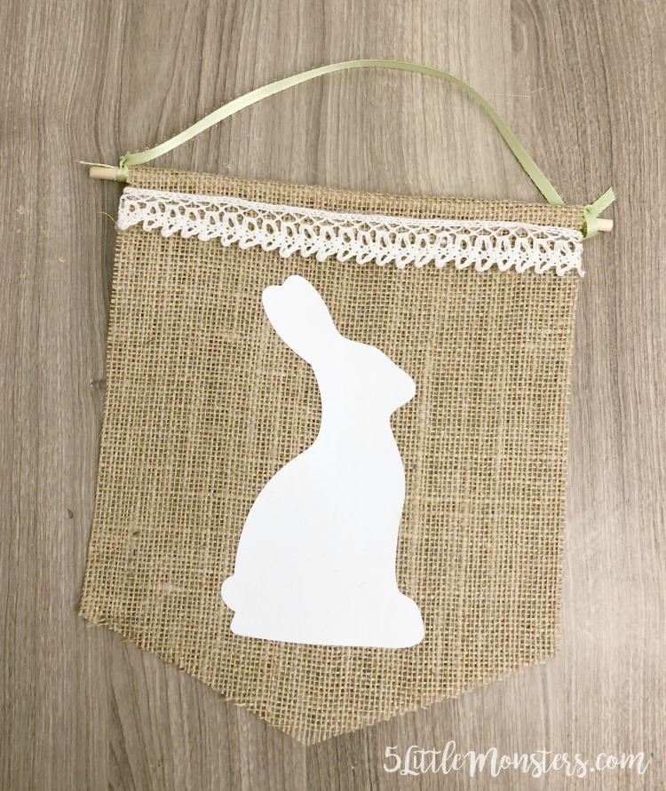 5 Little Monsters: Burlap Bunny Banner