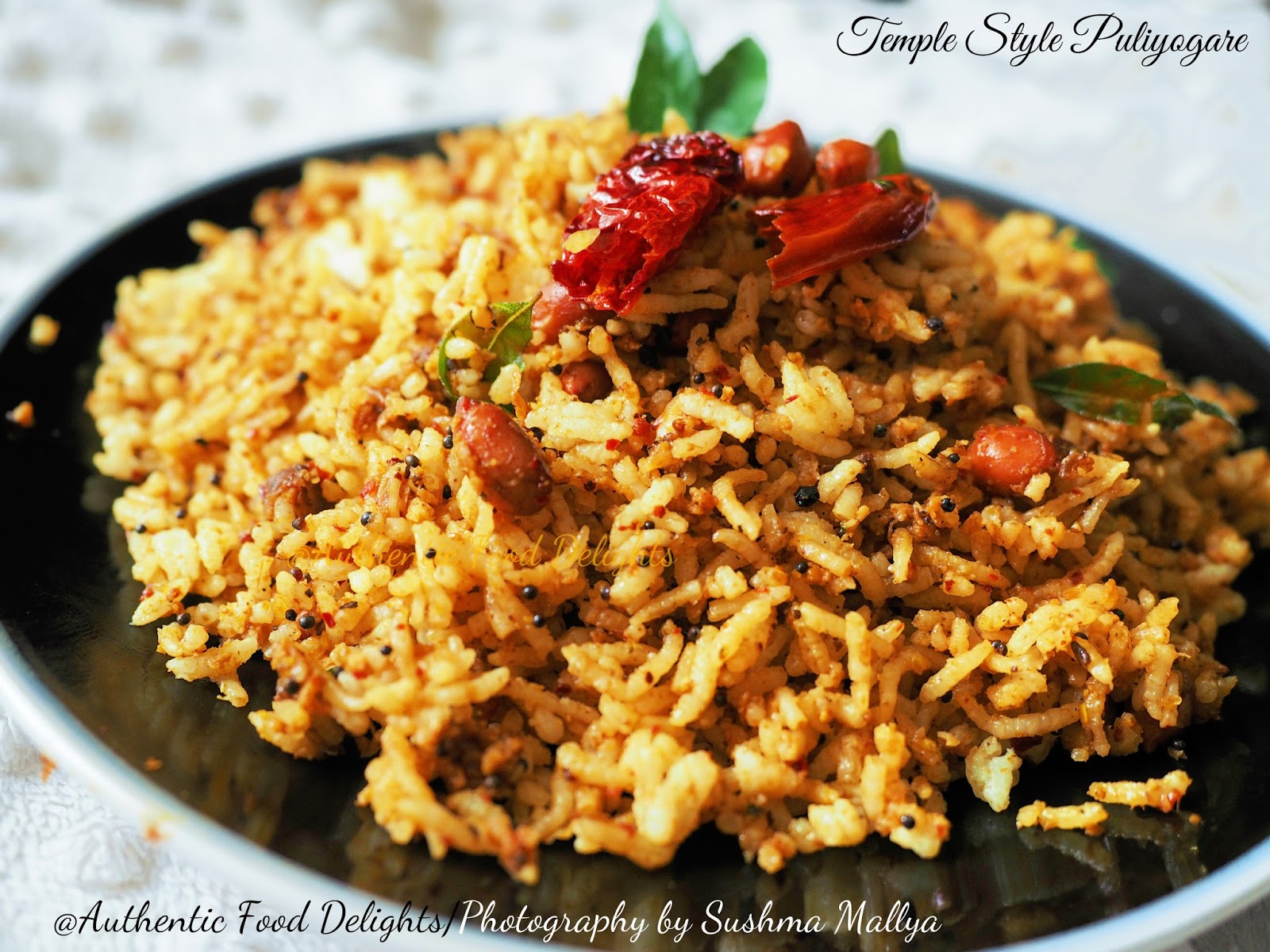 Authentic Food Delights: Temple Style Puliyogare