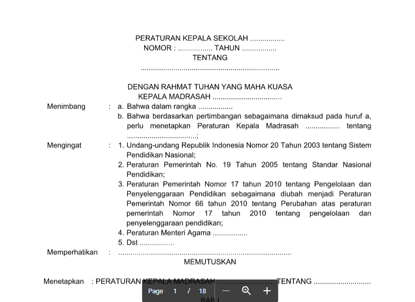 Contoh Program Kerja Tata Usaha Sekolah Format Word 2017 - Guru SD