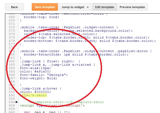 Customize Your Jump Break in Blogspot | Blogspot Tutorials